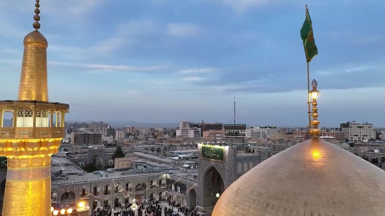 میلاد امام حسن عسکری ع با نمایی از حرم مطهر رضوی سید مجید بنی فاطمه